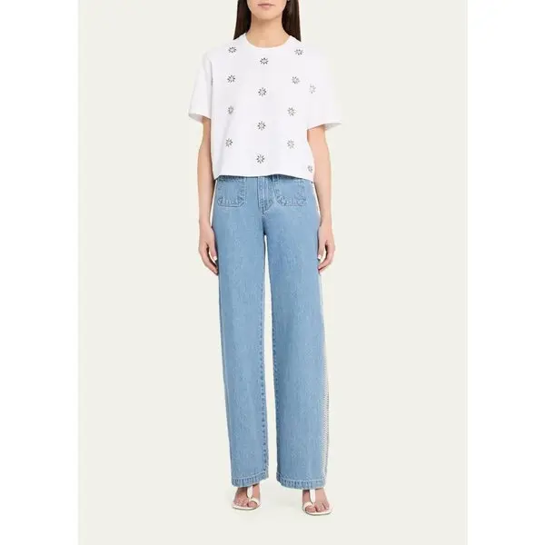 Veronica Beard Embellished Crewneck T-shirt - White
