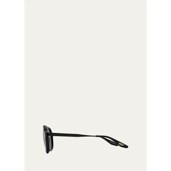 Barton Perreira 007 Vedretta Acetate Aviator Sunglasses - Black