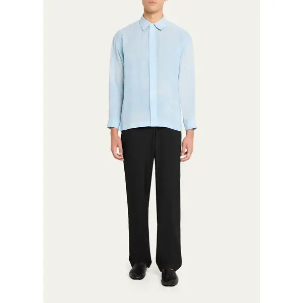 Issey Miyake Floating Linen Button-down Shirt