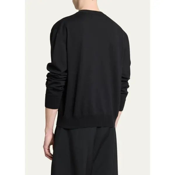 Givenchy Embroidered Logo Cotton Crewneck Sweater