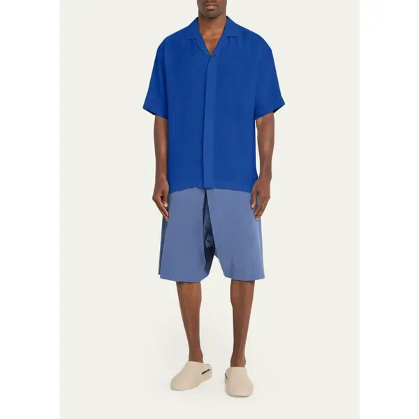 Issey Miyake Floating Linen Short-sleeve Shirt