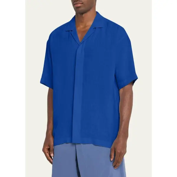 Issey Miyake Floating Linen Short-sleeve Shirt