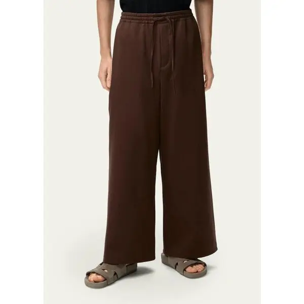 Loewe X Paula's Ibiza Washed Satin Wide-leg Drawstring Pants