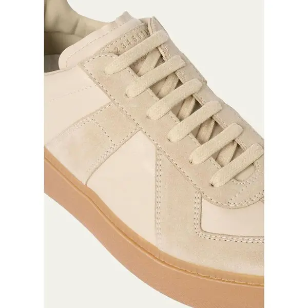 MAISON MARGIELA Replica Mixed Leather Platform Sneakers - Lamb
