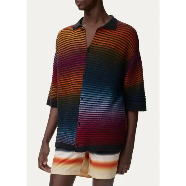 Loewe X Paula's Ibiza Multi-stripe Knit Shirt