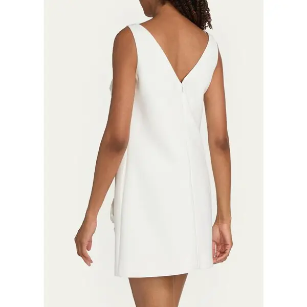SELF-PORTRAIT Embellished Flower Crepe Mini Dress