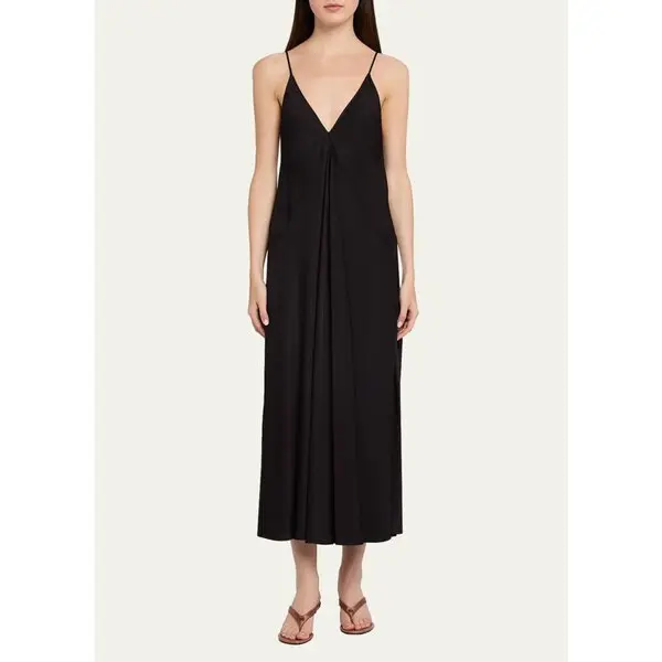 Miu Miu Satin Kitten-heel Thong Sandals - Nero
