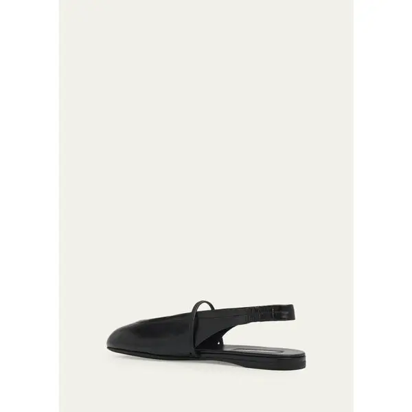 Miu Miu Leather Slingback Mary Jane Ballerina Flats