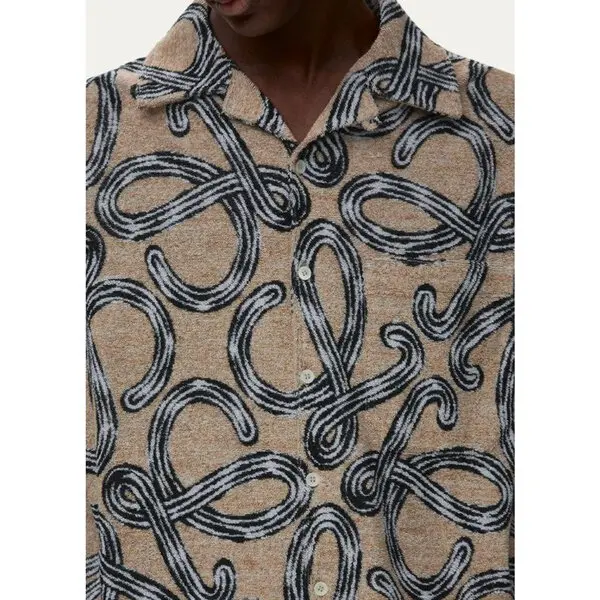 Loewe X Paula's Ibiza Towel Terry Jacquard L-script Short-sleeve Shirt