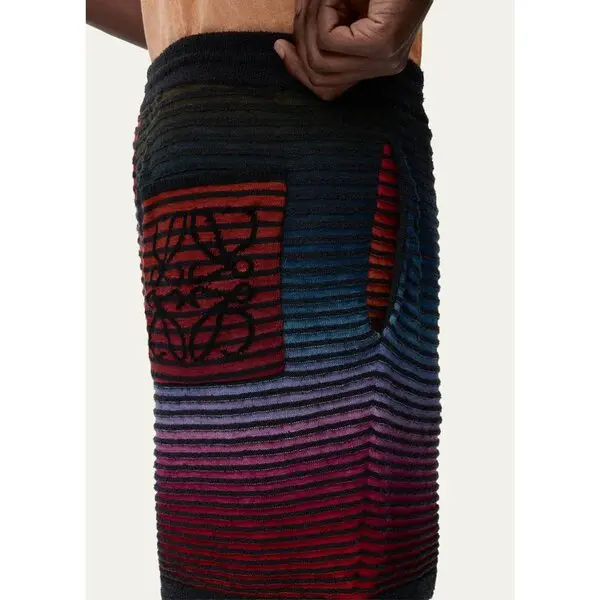 Loewe X Paula's Ibiza Multi-stripe Knit Shorts