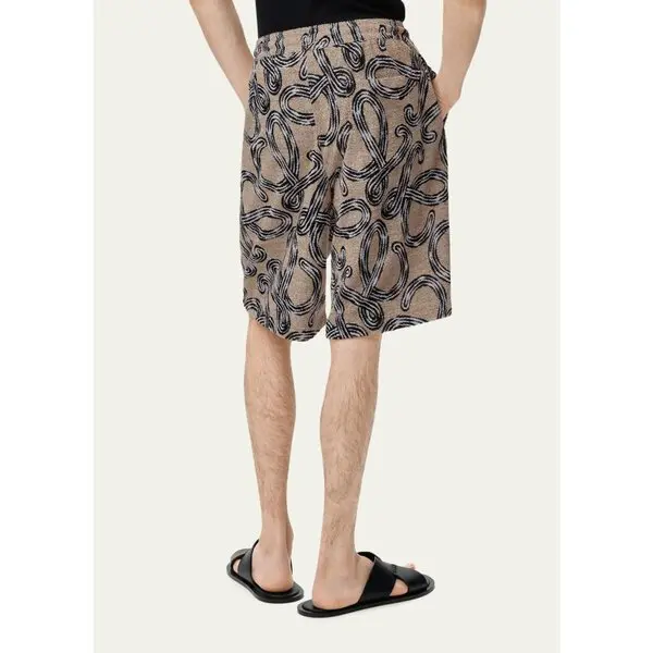 Loewe X Paula's Ibiza Cotton-terry Logo Script Shorts