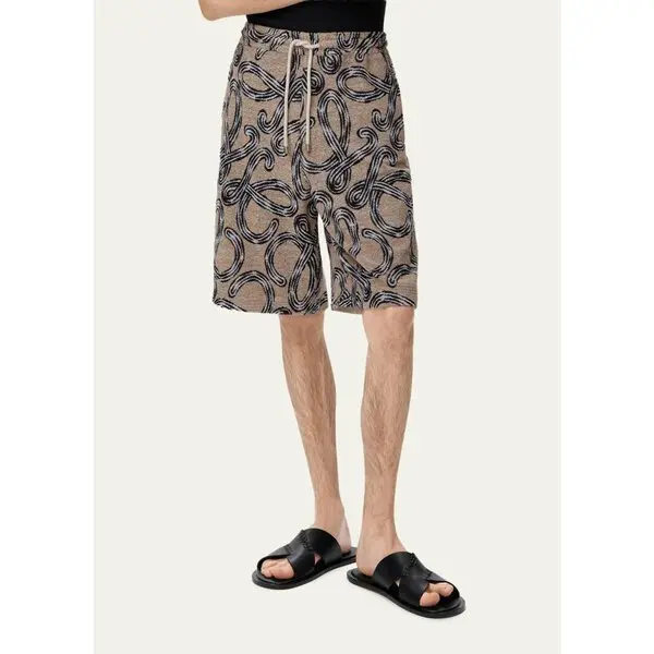 Loewe X Paula's Ibiza Cotton-terry Logo Script Shorts