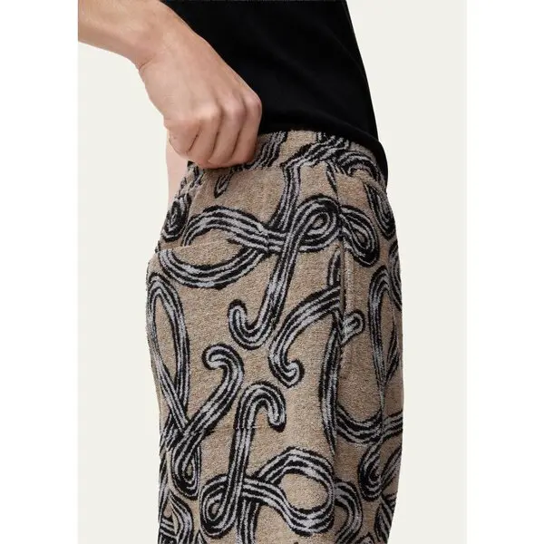Loewe X Paula's Ibiza Cotton-terry Logo Script Shorts