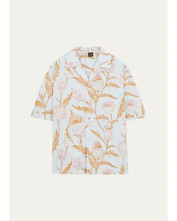 Loewe X Paula's Ibiza Artichoke-print Short-sleeve Shirt