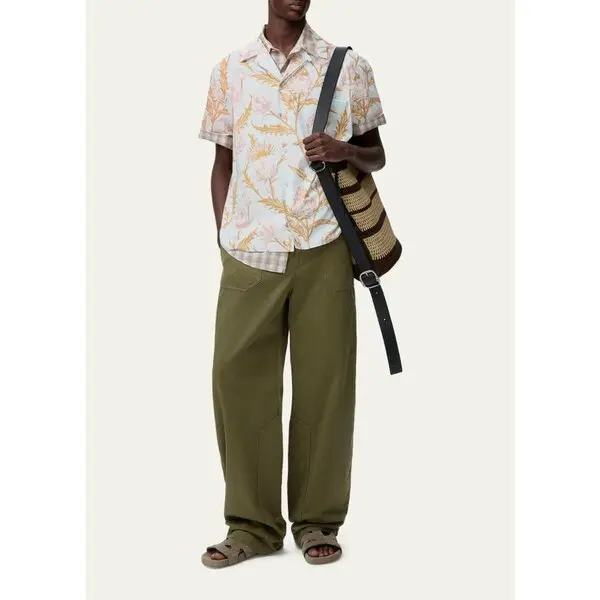 Loewe X Paula's Ibiza Artichoke-print Short-sleeve Shirt