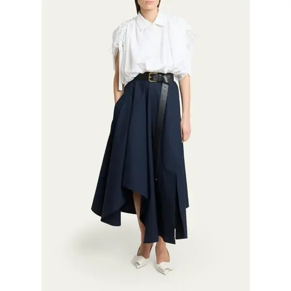 Givenchy Asymmetric Handkerchief Midi Flare Skirt