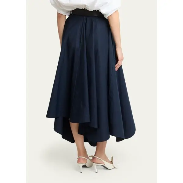 Givenchy Asymmetric Handkerchief Midi Flare Skirt