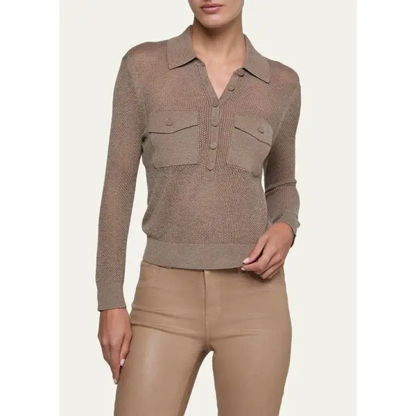 L'Agence Carine Cashmere-blend Sweater - Coffee Bea