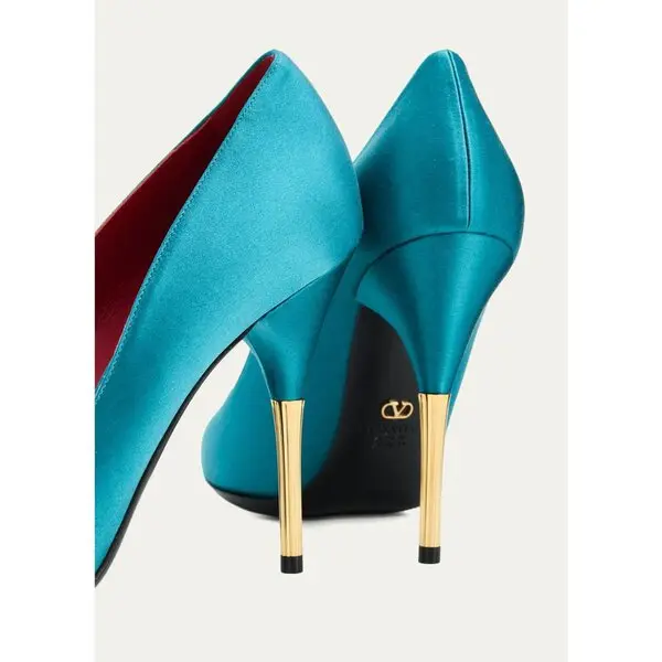 Valentino Garavani Satin Stiletto Pump - Blue