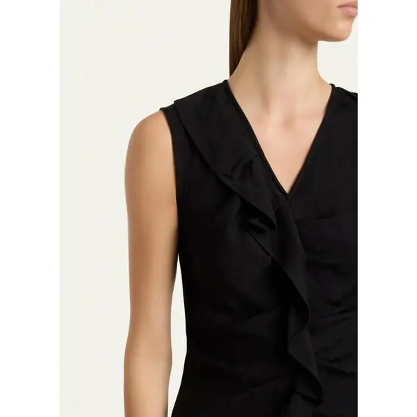 Proenza Schouler White Label Jaya Sleeveless Ruffle Midi Dress