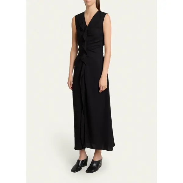 Proenza Schouler White Label Jaya Sleeveless Ruffle Midi Dress