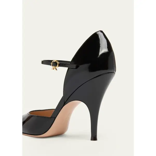 GIANVITO ROSSI 95mm Sofia Patent Leather D'orsay Pumps - Black