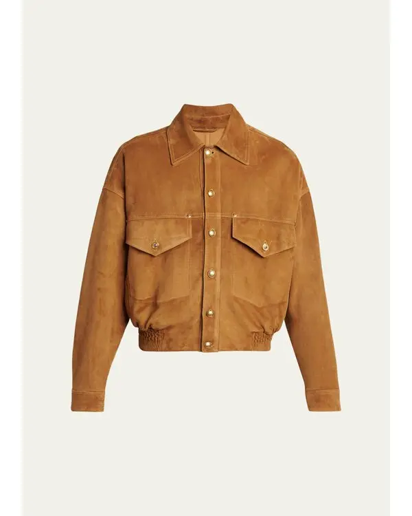 Versace Suede Blouson Jacket