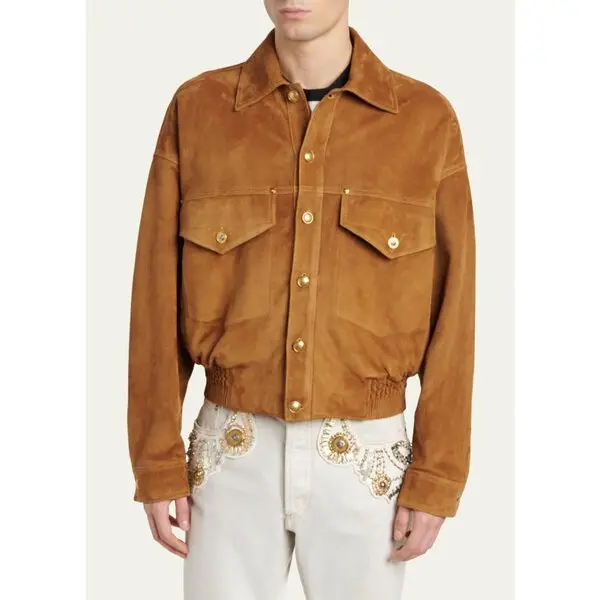 Versace Suede Blouson Jacket