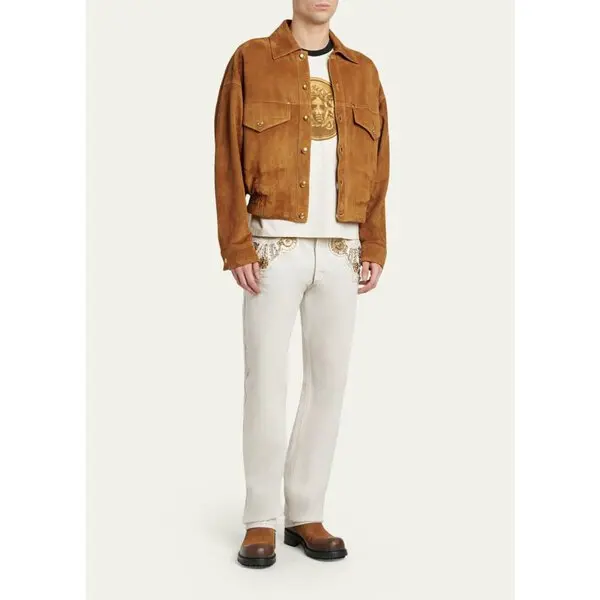 Versace Suede Blouson Jacket