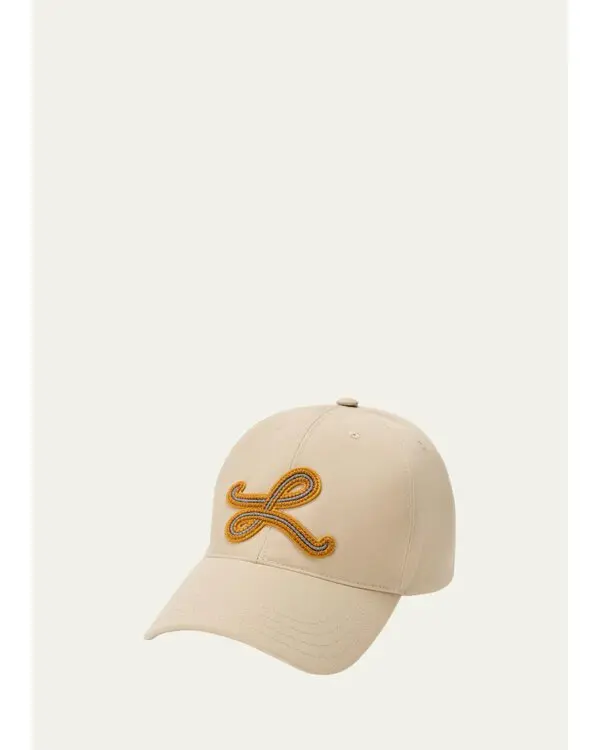 Loewe L-patch Cotton Baseball Cap - Beige