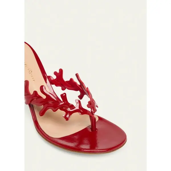GIANVITO ROSSI 70mm Ocean Patent Leather Thong Sandals