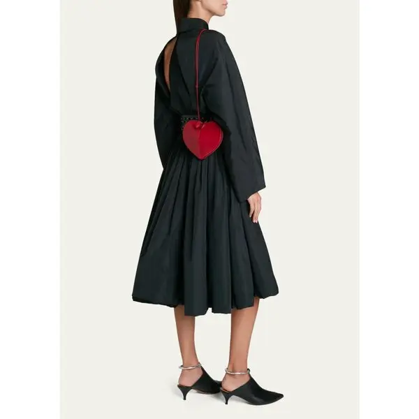 Alaïa Le Coeur Crossbody Bag In Lux Leather - Laque