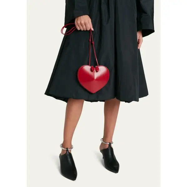 Alaïa Le Coeur Crossbody Bag In Lux Leather - Laque