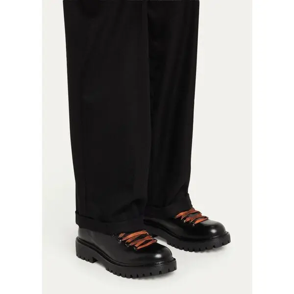 Prada St Moritz Leather Lug-sole Hiking Boots