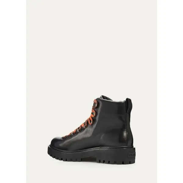 Prada St Moritz Leather Lug-sole Hiking Boots
