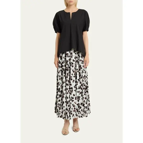 Proenza Schouler Tia Puff-sleeve Parachute Cotton Blouse