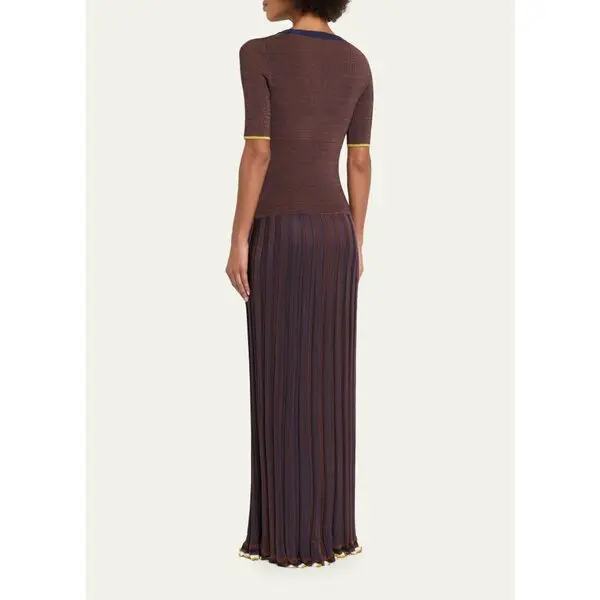ZANKOV Gago Fine Rib Short-sleeve Maxi Dress