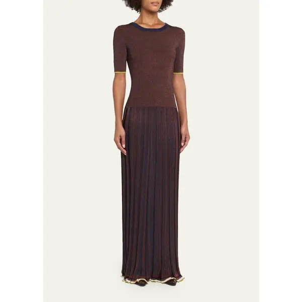 ZANKOV Gago Fine Rib Short-sleeve Maxi Dress