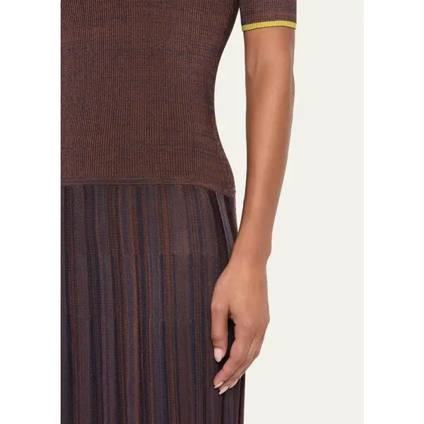 ZANKOV Gago Fine Rib Short-sleeve Maxi Dress
