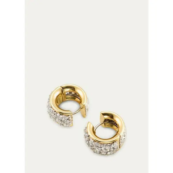 Paul Morelli 18k Two-tone Gold Diamond Hoop Earrings, Large