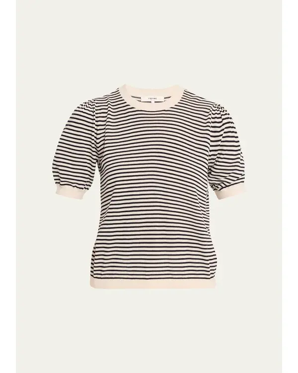 FRAME The Striped Gather Sweater