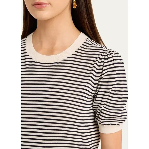 FRAME The Striped Gather Sweater