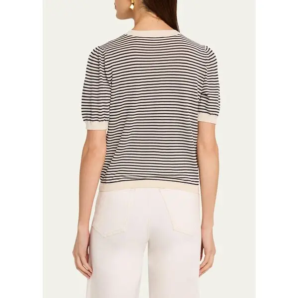 FRAME The Striped Gather Sweater