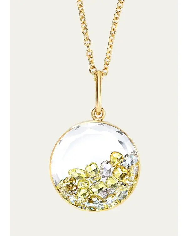 Moritz Glik 18k Yellow Core 18 Necklace With Yellow Diamonds - Gold