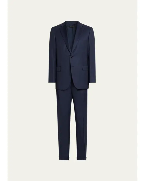 Brioni Wool Micro-herringbone Two-piece Suit
