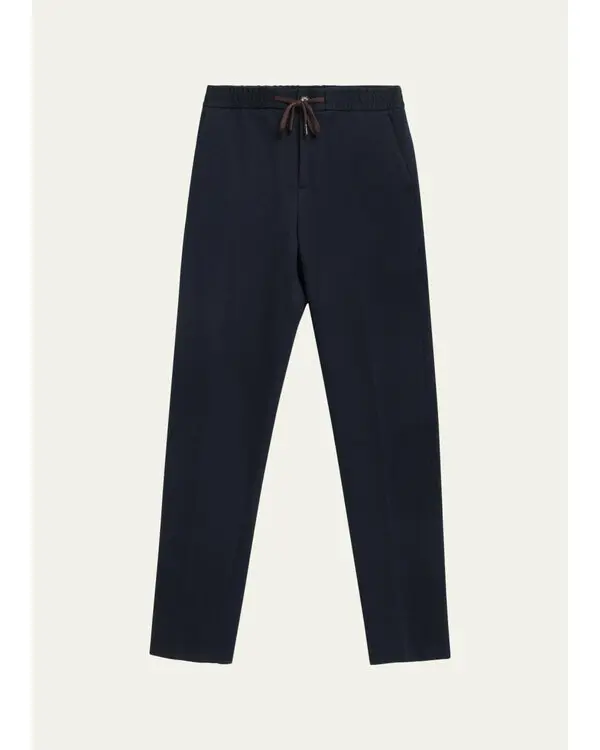 MAURIZIO BALDASSARI Jersey Straight-leg Drawstring Pants