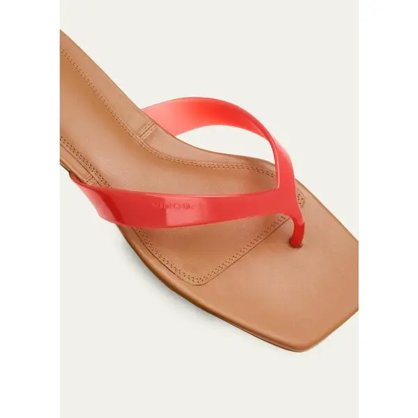 Vince San Juan Jelly Flat Thong Sandals - Saddle