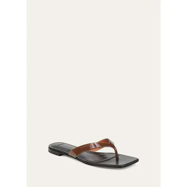 Vince San Juan Jelly Flat Thong Sandals - Saddle