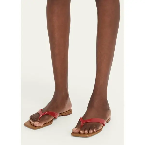 Vince San Juan Jelly Flat Thong Sandals - Saddle