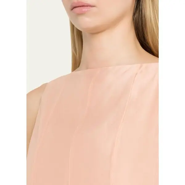 Khaite Mags Sleeveless Paneled Short Dress